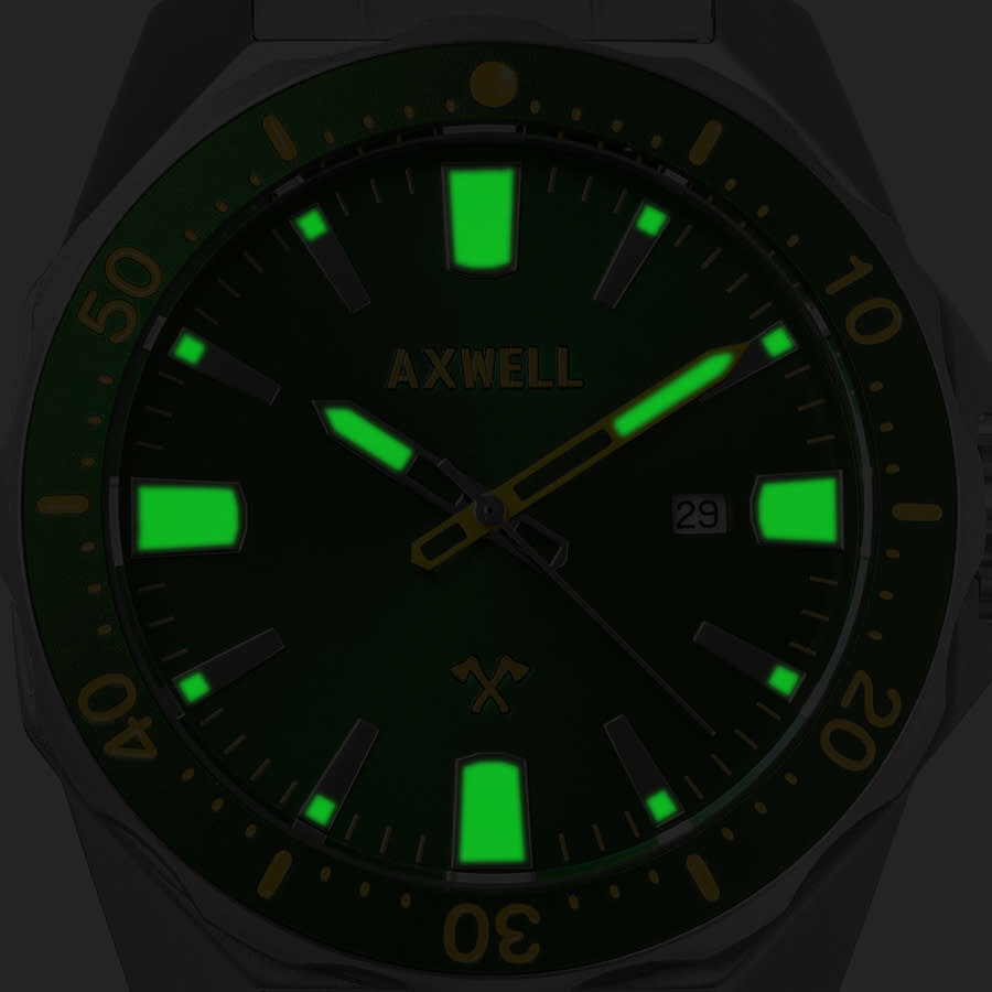 Axwell Timber Silver-tone Dial Men's Watch AXWAW107-1 840148805538 ...