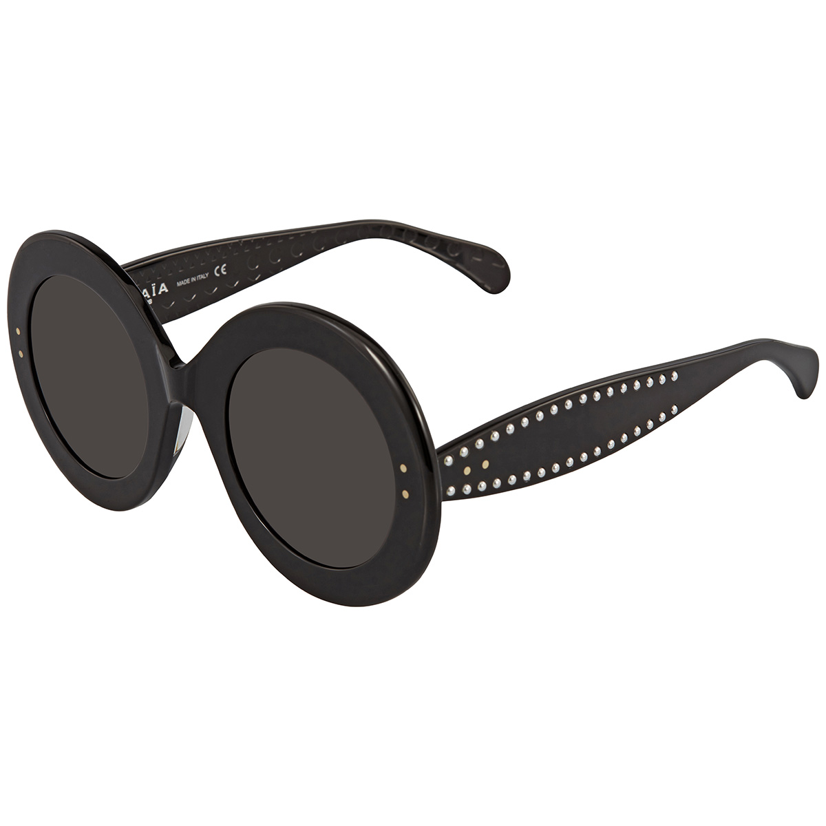 Alaia Azzedine Alaia Grey Round Ladies Sunglasses AA0012S-001 50 ...