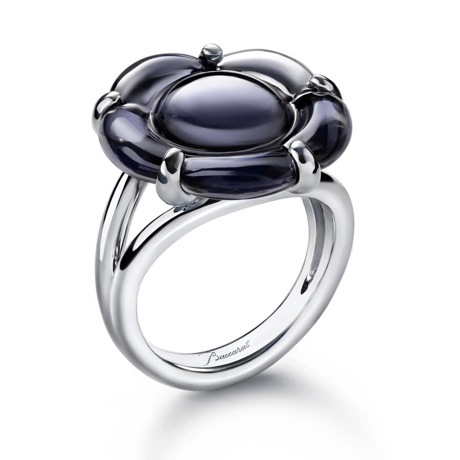 Baccarat Women's B Flower Silver Crystal Ring 2806549 - Jewelry, B ...