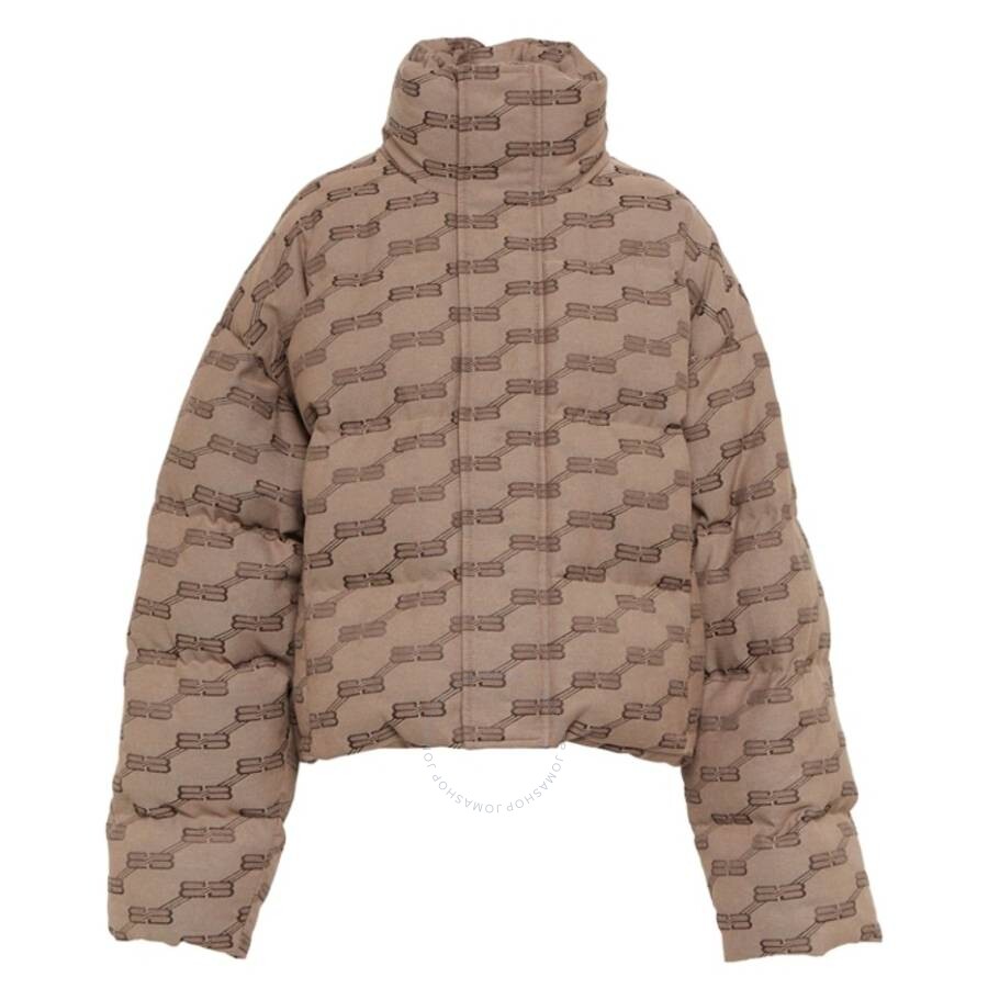 Balenciaga BB Logo Monogram Puffer Jacket, Brand Size 34 (US Size 0 ...