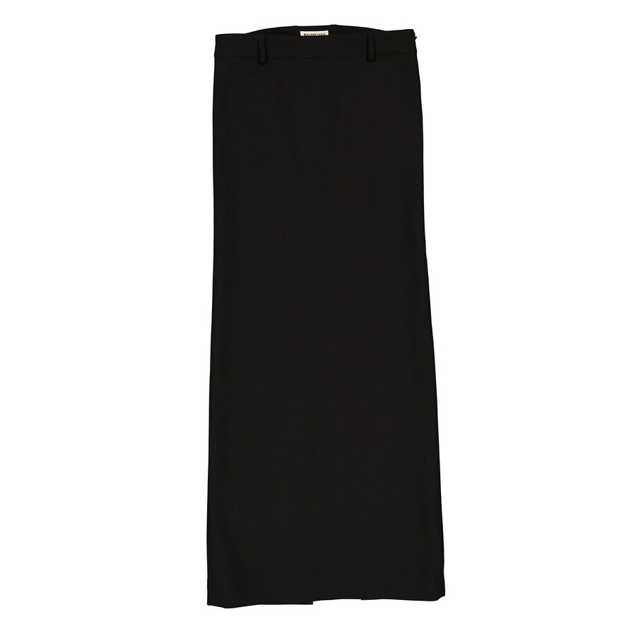 Balenciaga Black Maxi Tube Wool Skirt With Slit, Brand Size 34 (US Size ...