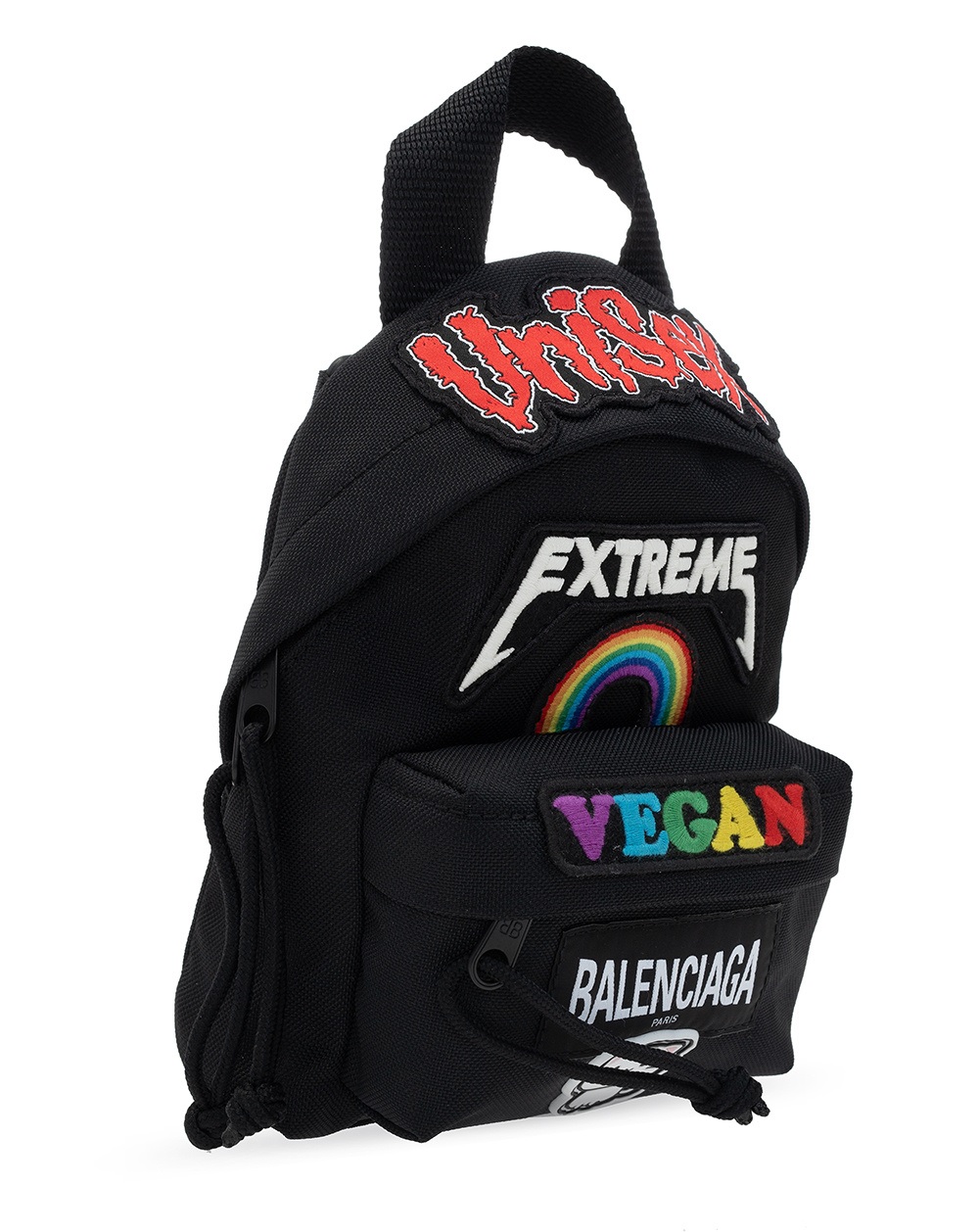 Balenciaga Black Recycled Nylon Mini Backpack With Gamer Patches 656328 ...
