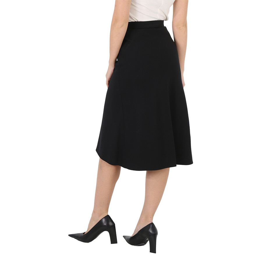 Balenciaga Ladies Black Bias Flared Midi Skirt, Brand Size 36 (US Size 6) 680303 TLT17 1000 ...