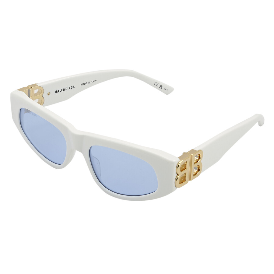 Balenciaga Light Blue Cat Eye Ladies Sunglasses BB0095S 004 53 889652294308 - Sunglasses - Jomashop
