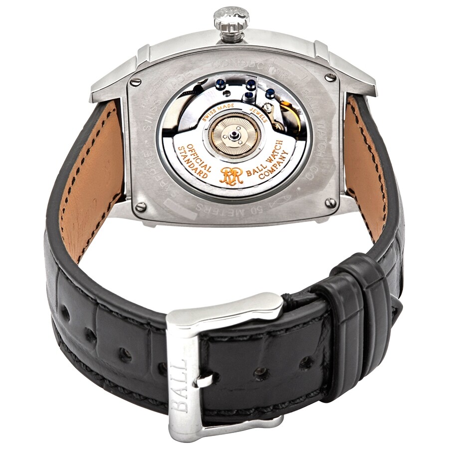 Ball Conductor Transcendent II Automatic Brown Leather Men's Watch ...
