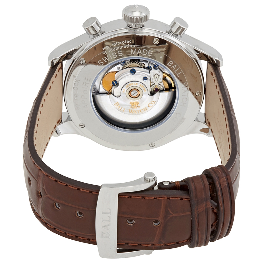 Ball Trainmaster Cannonball Chronograph Automatic Black Dial Men's ...