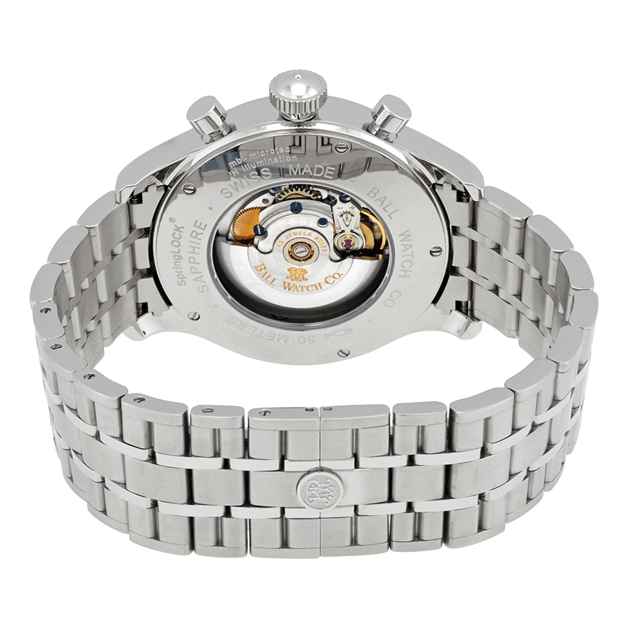 Ball Trainmaster Cannonball Chronograph Automatic Black Dial Men's ...