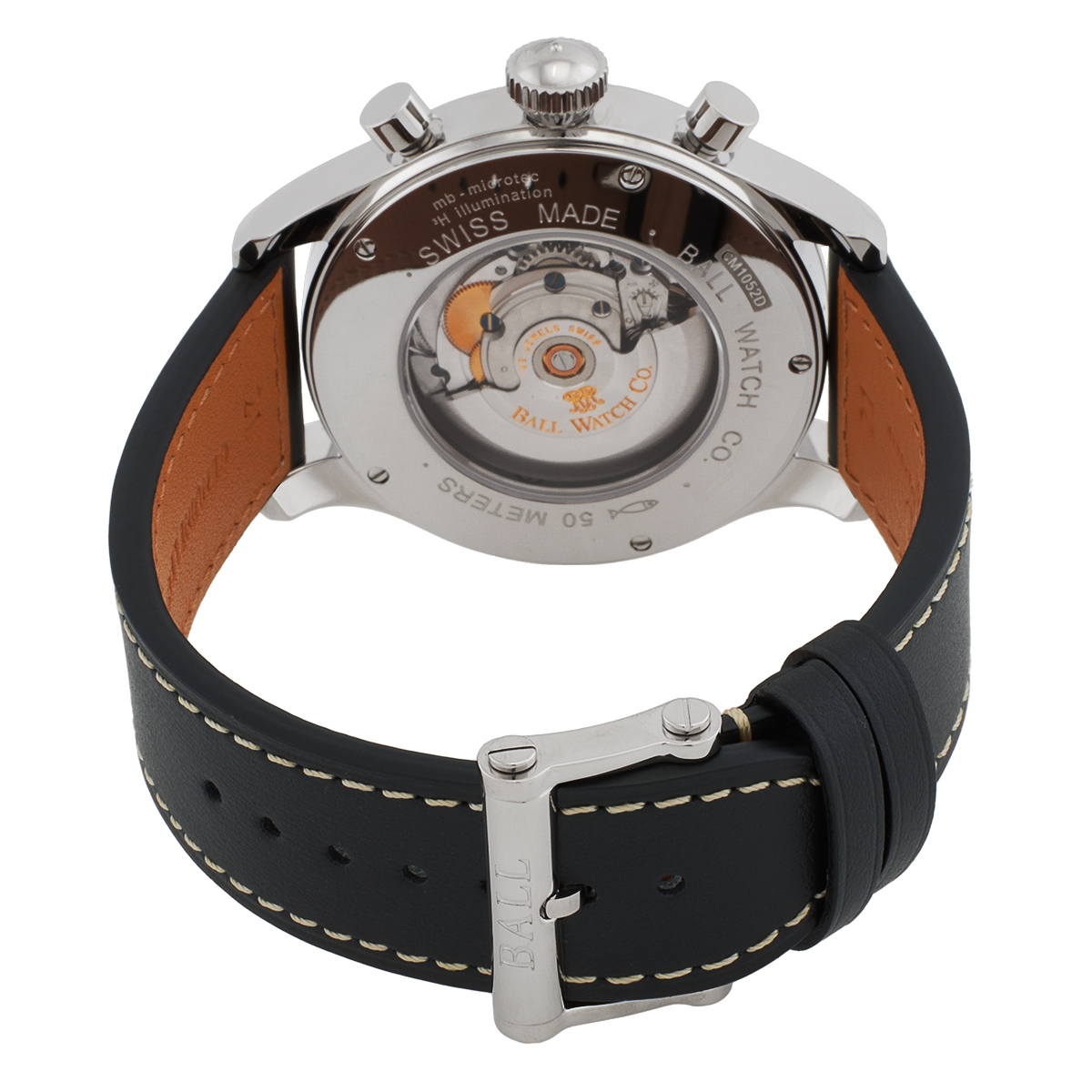 Ball Trainmaster Cannonball Chronograph Automatic Black Dial Men's ...