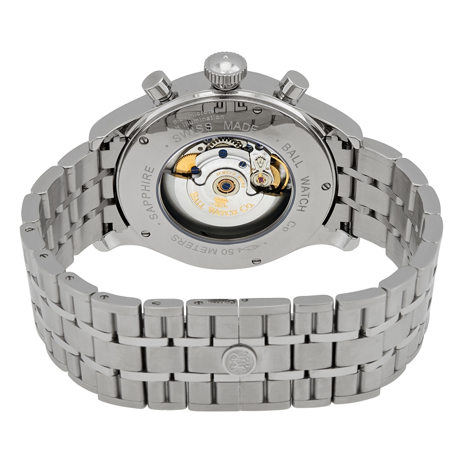 Ball Trainmaster Cannonball S Chronograph Automatic Blue Dial Men's ...