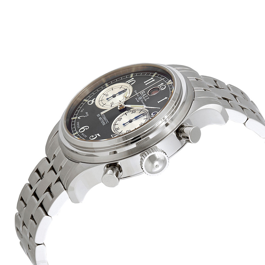 Ball Trainmaster Cannonball S Chronograph Automatic Grey Dial Men's ...
