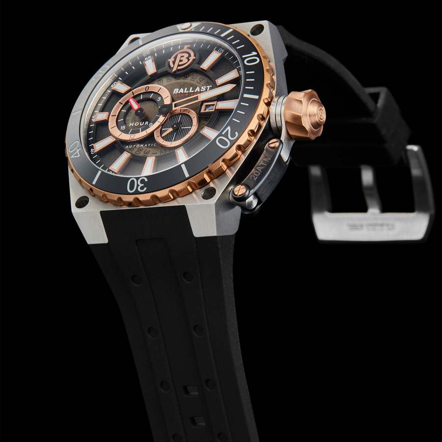 Ballast Valiant GMT Automatic Black Dial Men's Watch BL-3143-01 ...