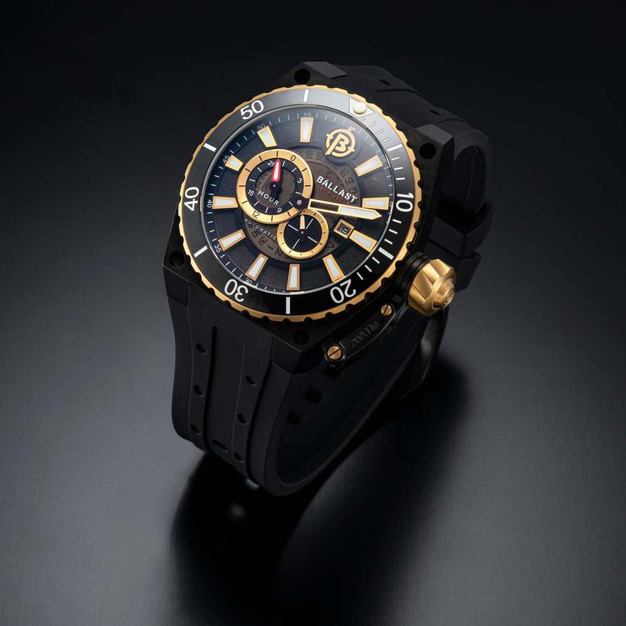 Ballast Valiant GMT Automatic Black Dial Men's Watch BL-3143-03 ...