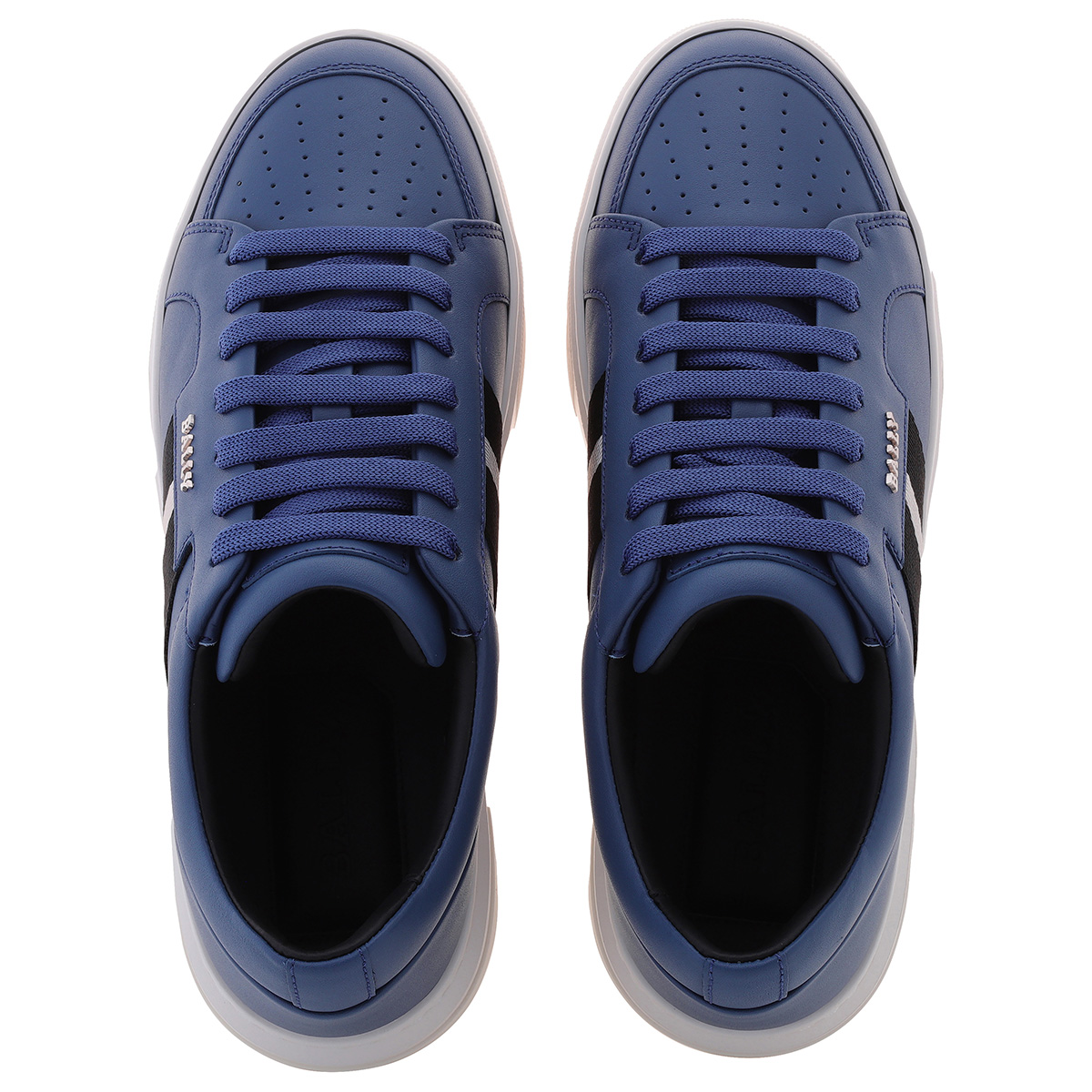 Bally Blue Neon Leather Moony Low-Top Sneakers, Brand Size 6 ( US Size ...