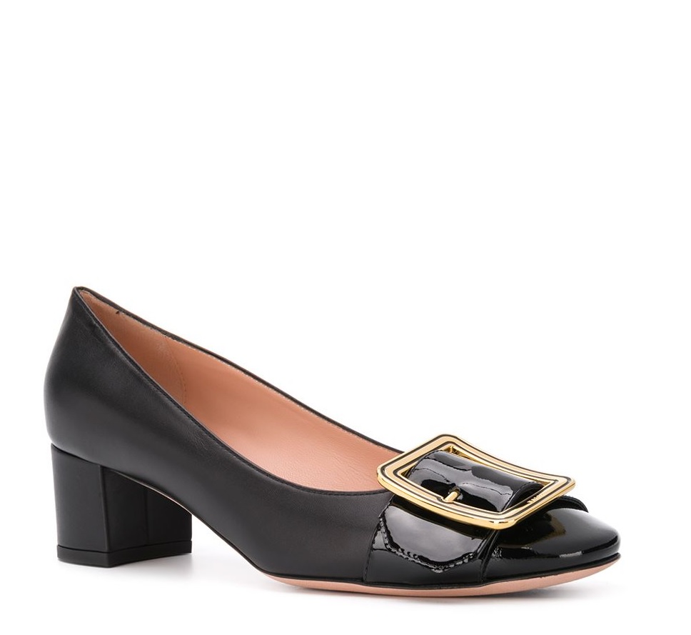 Bally Ladies Jackie Black Leather Pumps, Brand Size 37.5 (US Size 7 ...