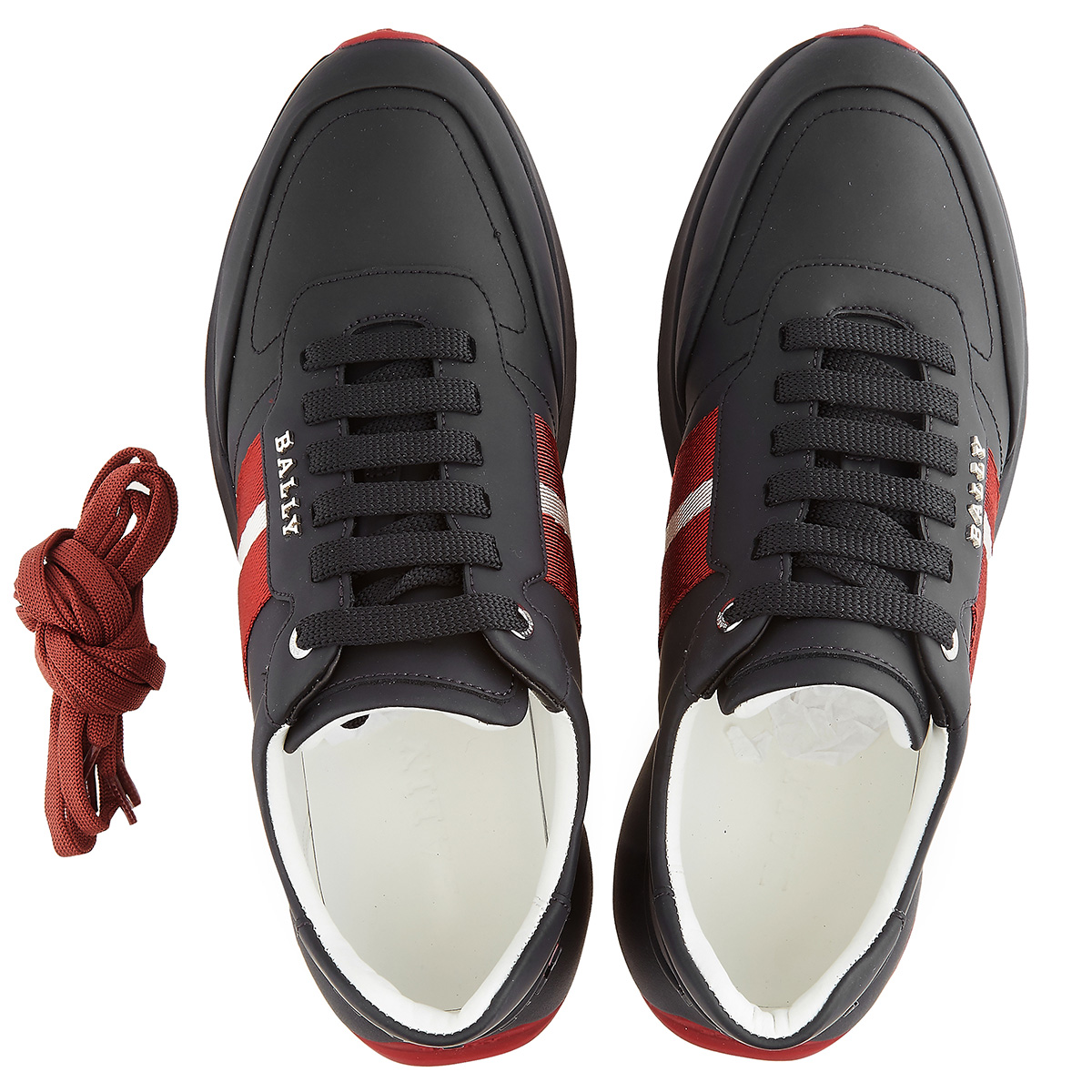 Bally Men's Black Daryn Panelled Sneakers, Brand Size 7 ( US Size 8 ...
