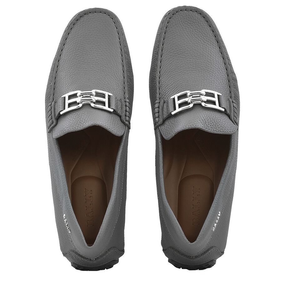 Bally Men's Dark Mineral Parsal Leather Drivers, Brand Size 6 ( US Size ...