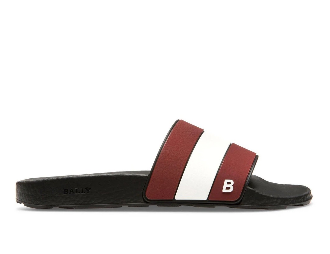 Bally Men's Sleter Rubber Slide Sandals, Brand Size 7 (US Size 8 ...