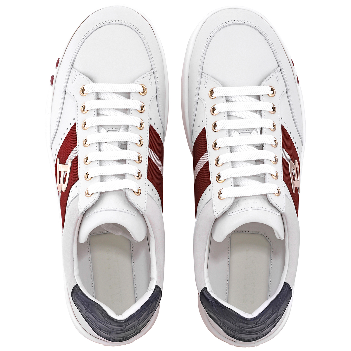 Bally Men's Wilsy White Leather Low-top Sneakers, Brand Size 41.5 (US ...