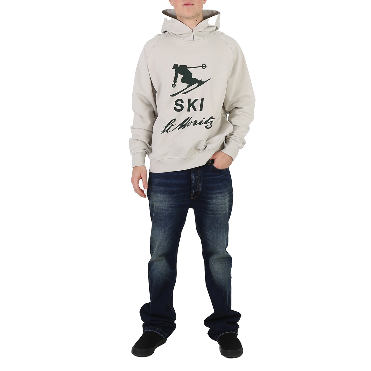 Bally Ski St. Moritz Diagonal Fleece Hoodie, Size Large MCC00U CO122 ...