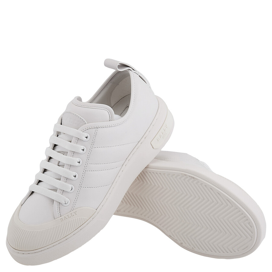 Bally White Medyn Leather Sneaker, Brand Size 6E ( US Size 7D ) MSK02M ...