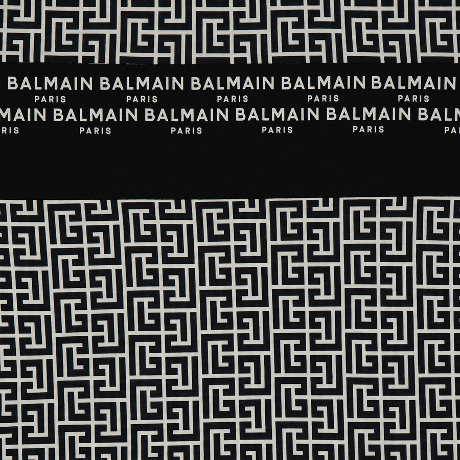 Balmain Men's Monogram-print Cotton T-shirt, Size Large XH1EG010BB18 ...