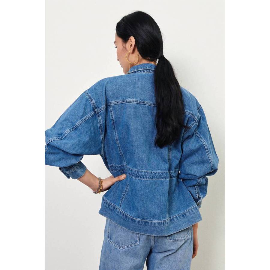 Ba&Sh Ladies Edson Denim Jacket Light Used Blue, Size Medium 63042 ...