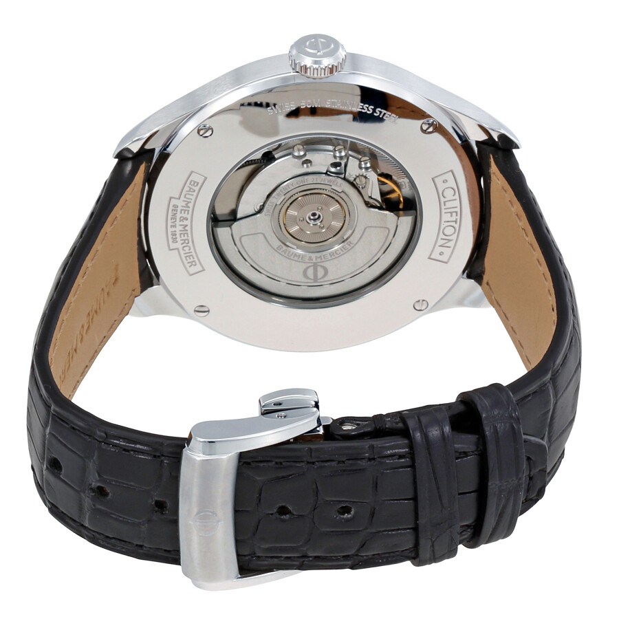Baume Et Mercier Baume and Mercier Clifton Dual Time Silver Dial Men's ...