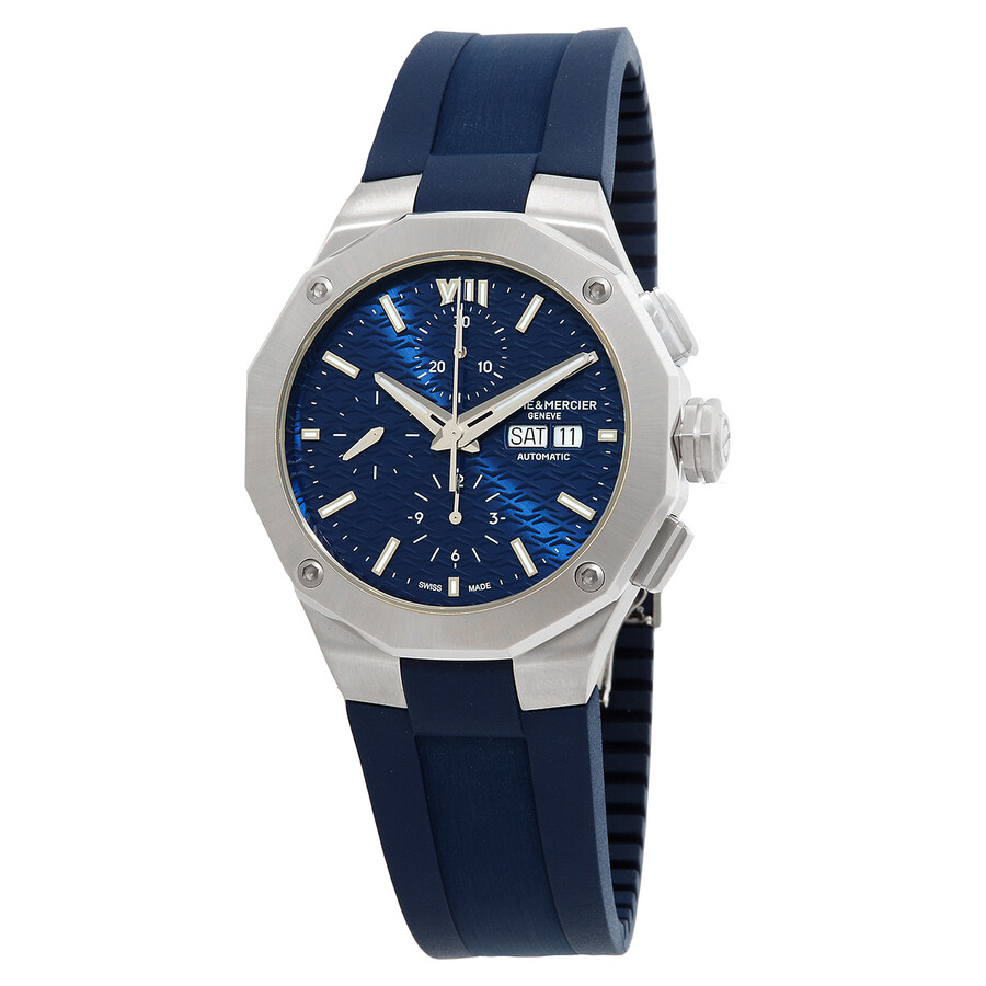 Baume Et Mercier RIVIERA 10623 Blue Dial Men's Watch 10623 10623-DNU ...