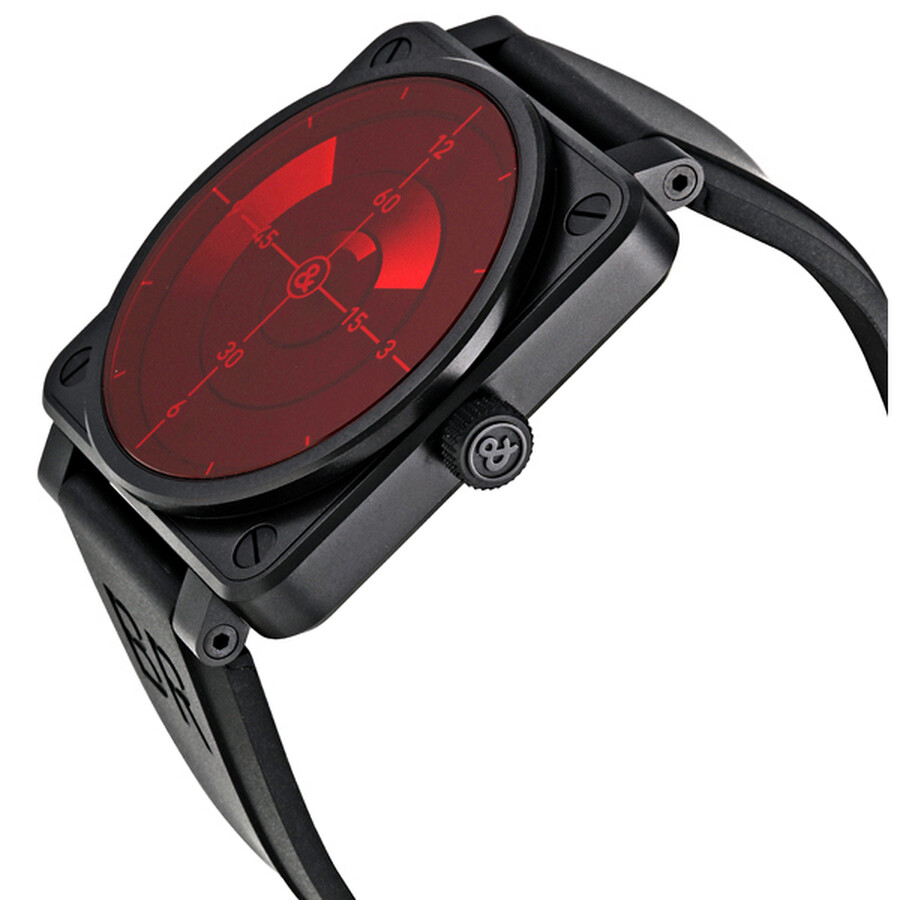 Bell And Ross Red Radar Automatic Black Rubber Men's Watch BR0192 ...