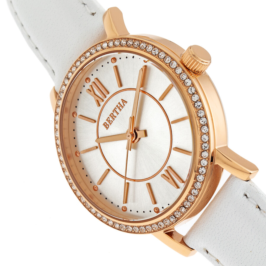 Bertha Lydia Quartz Crystal Silver Dial Ladies Watch BR9504 ...