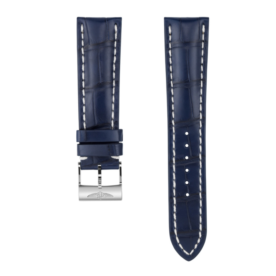 Breitling Blue Alligator Leather Strap 24mm 746P - Watch Accessories ...