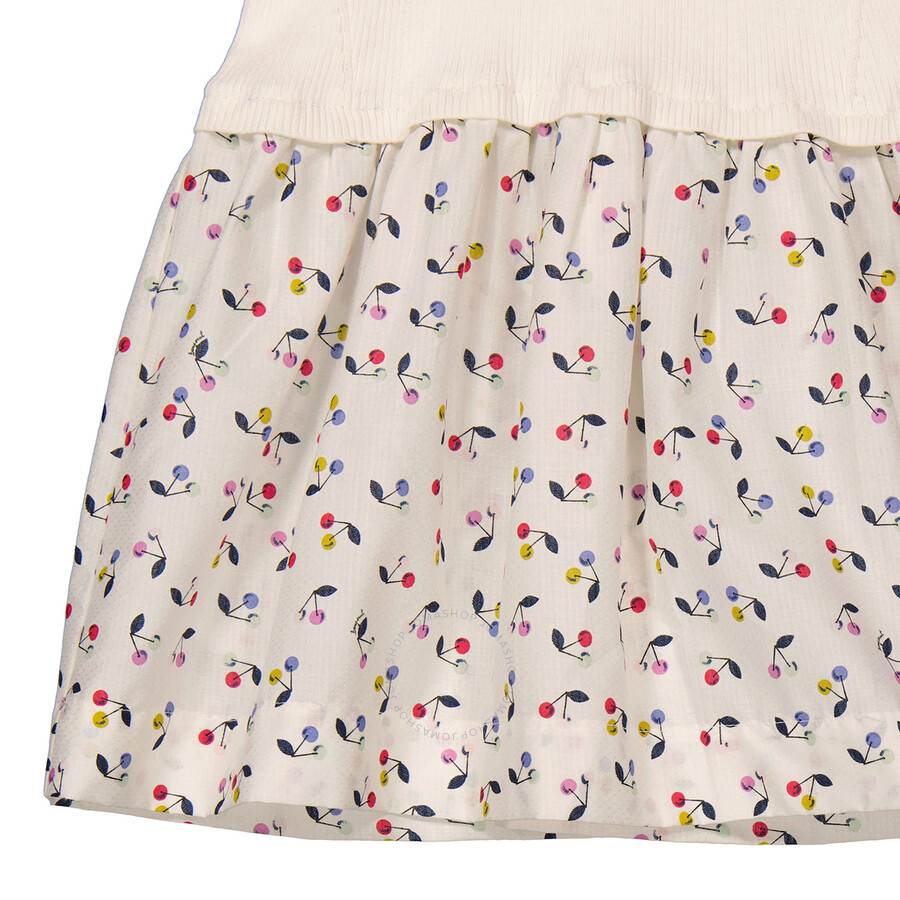 Bonpoint Girls Blanc Lait Clivia Cherry-Print Knit Dress, Size 8A ...