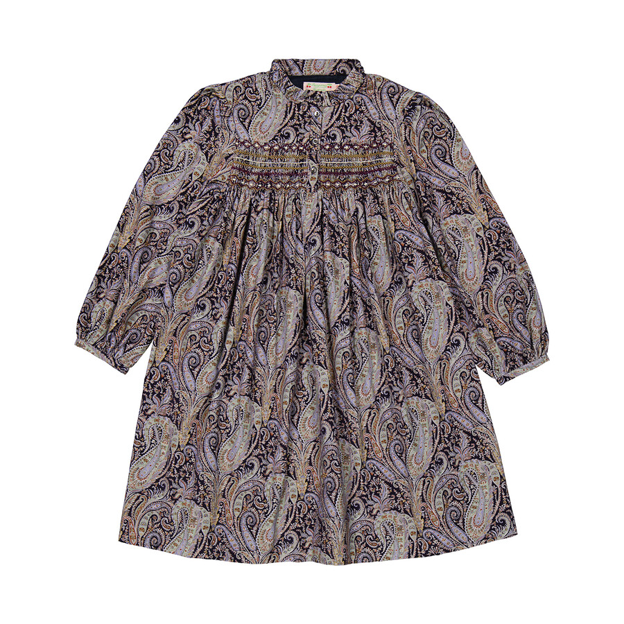 Bonpoint Girls Liberty Corduroy Paisley Print Tamsin Dress, Size 12Y ...