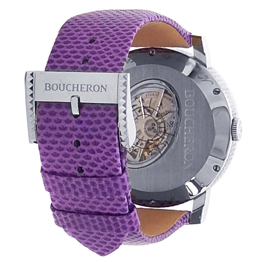 Boucheron Crazy Jungle Hathi Automatic Diamond Purple Dial Ladies Watch ...