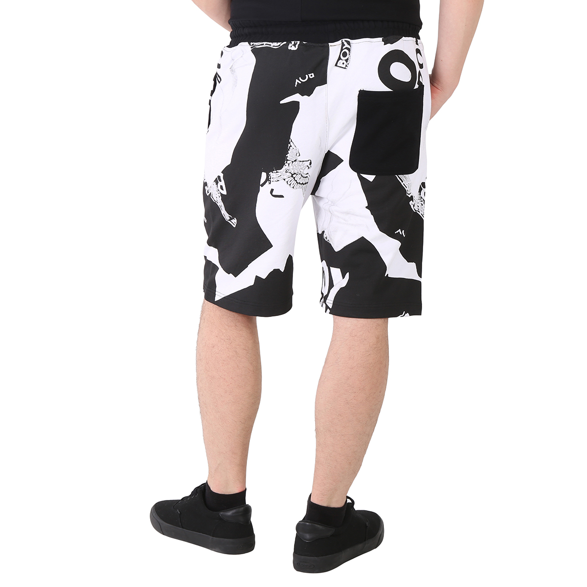 Boy London Men's Boy Photocopy Cotton Shorts, Size Small BOY AO ...