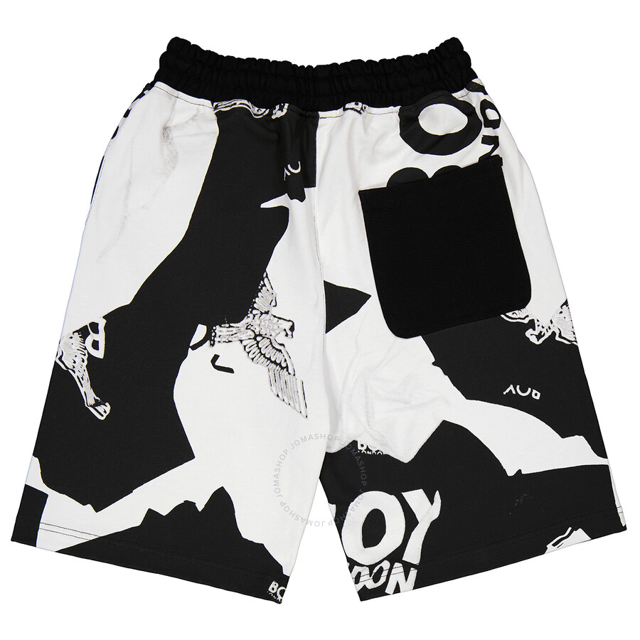 Boy London Men's Boy Photocopy Cotton Shorts, Size Small BOY AO ...