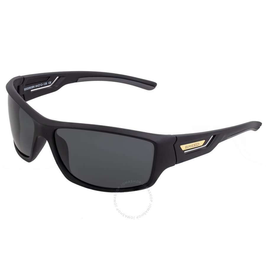 Breed Mens Black Wrap Sunglasses Bsg060bk 847864195660 Sunglasses Aquarius Jomashop