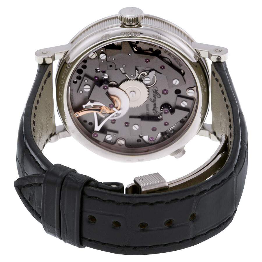Breguet Tradition 18kt White Gold GMT Manual Silver Skeleton Dial Men's ...