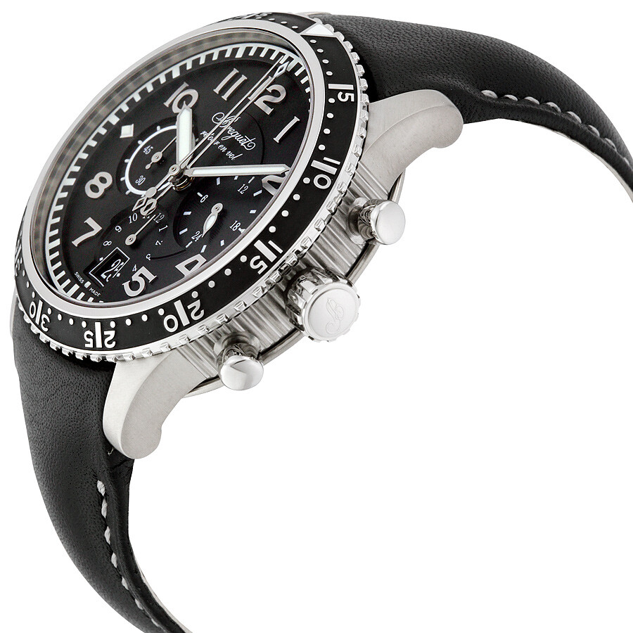 Breguet Transatlantique Type XXI Flyback Automatic Black Dial Black ...