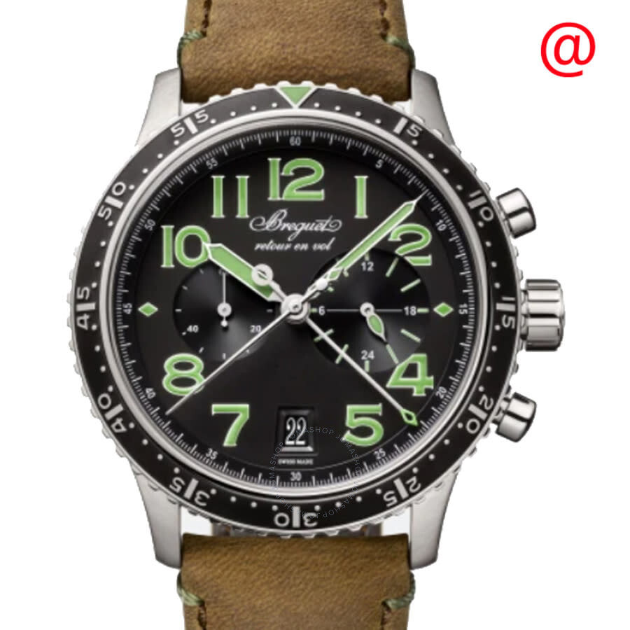Breguet Type XXI Chronograph Automatic Black Dial Men's Watch 3815TI/HM ...