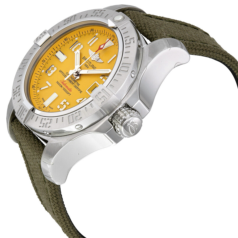 Breitling Avenger II Seawolf Yellow Dial Men's Watch A1733110-I519GCVT ...