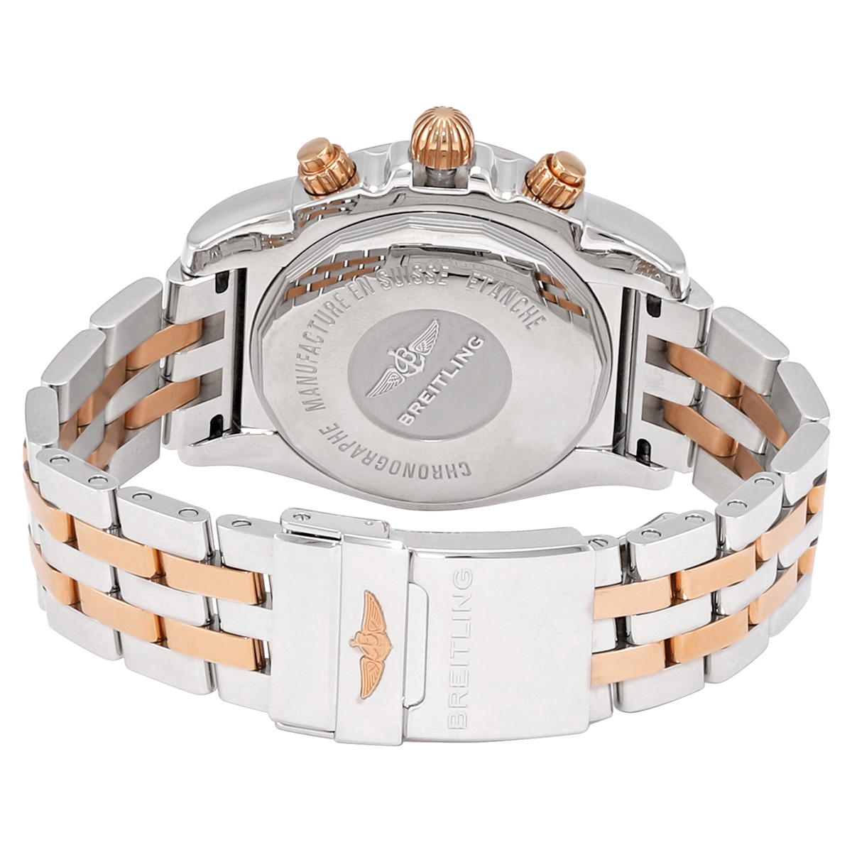 Breitling Chronomat 44 Brown Dial Chronograph Steel and 18K Rose Gold ...