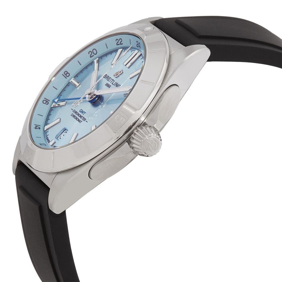 Breitling Chronomat GMT 40 Automatic Chronometer Ice Blue Dial Men's ...