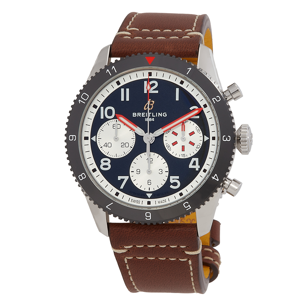 Breitling Classic AVI Chronograph Automatic Black Dial Men's Watch ...