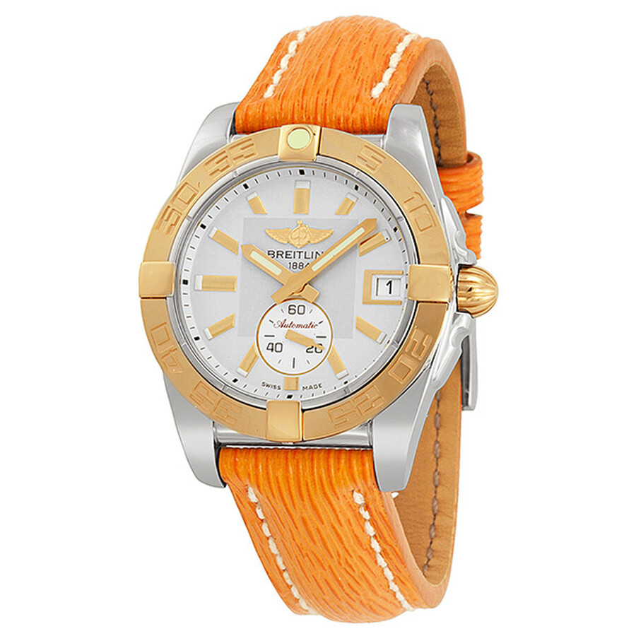 Breitling Automatic Pearl Dial Orange Leather Watch C3733012-G714ORSLT ...