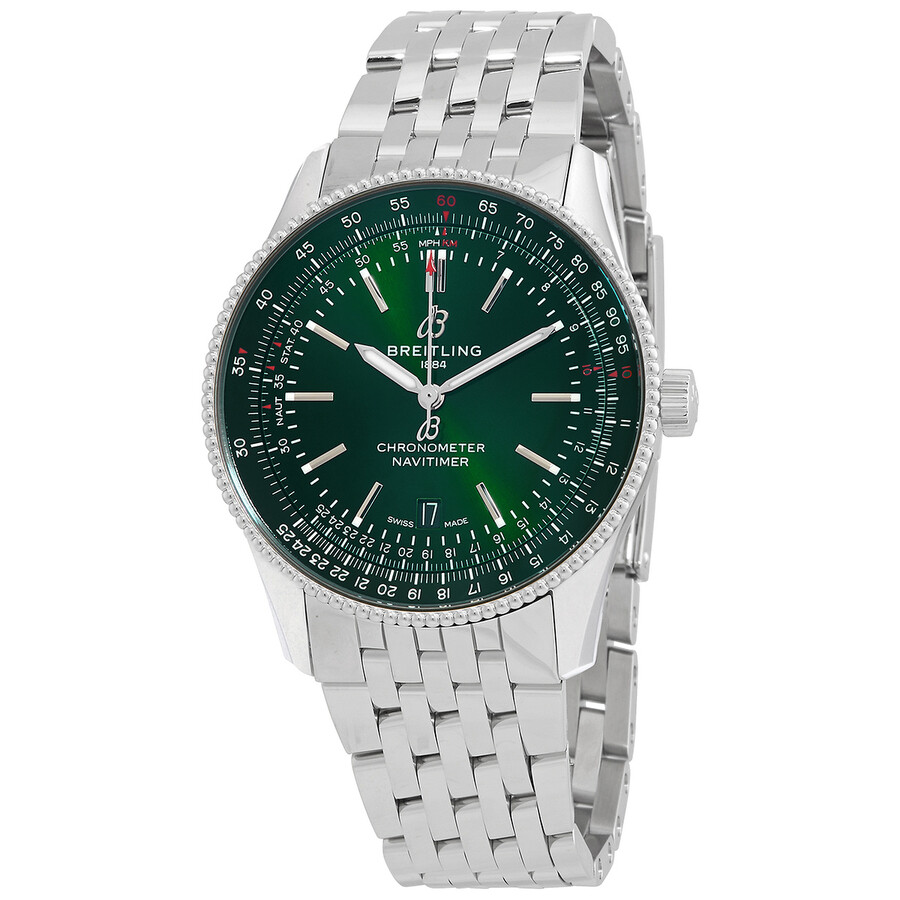 Breitling Navitimer Automatic Chronometer Green Dial Men's Watch ...