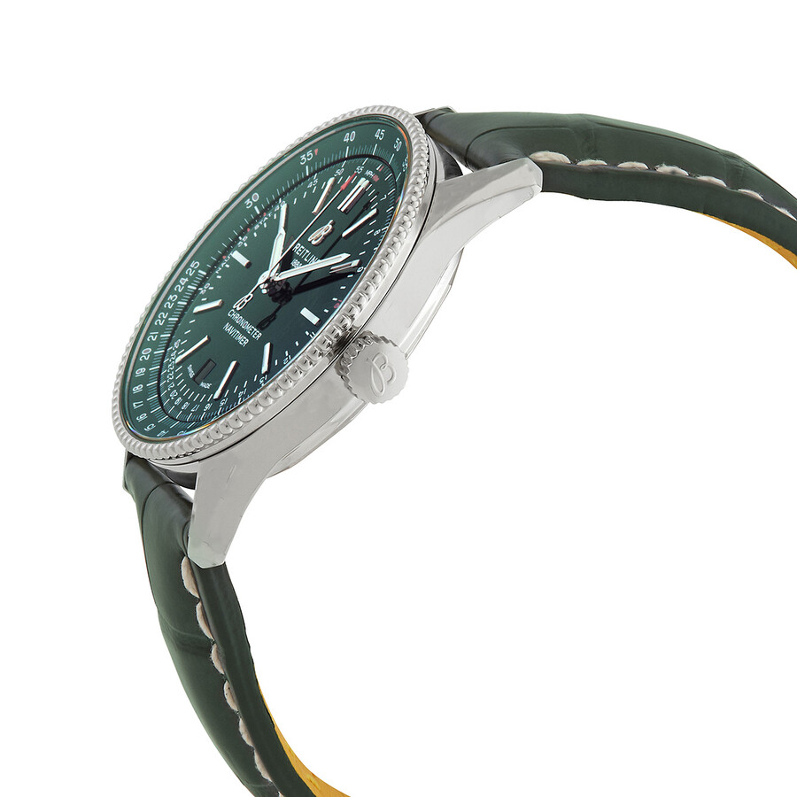 Breitling Navitimer Automatic Chronometer Green Dial Men's Watch ...