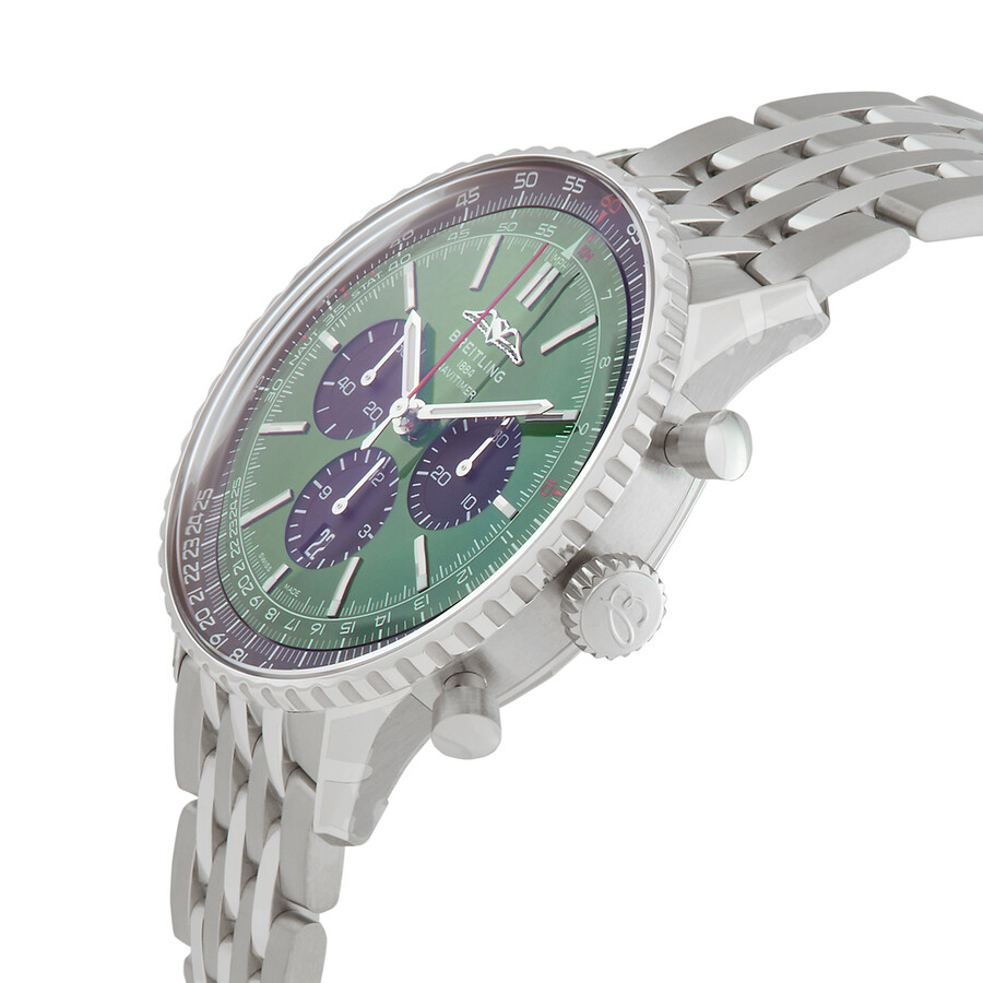 Breitling Navitimer Chronograph Automatic Chronometer Green Dial Men's ...
