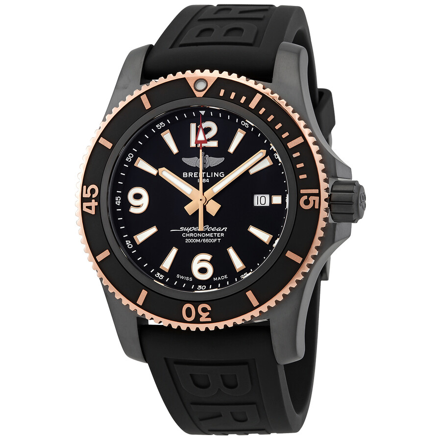 Breitling Superocean Automatic Chronometer Black Dial 46 mm Men's Watch ...