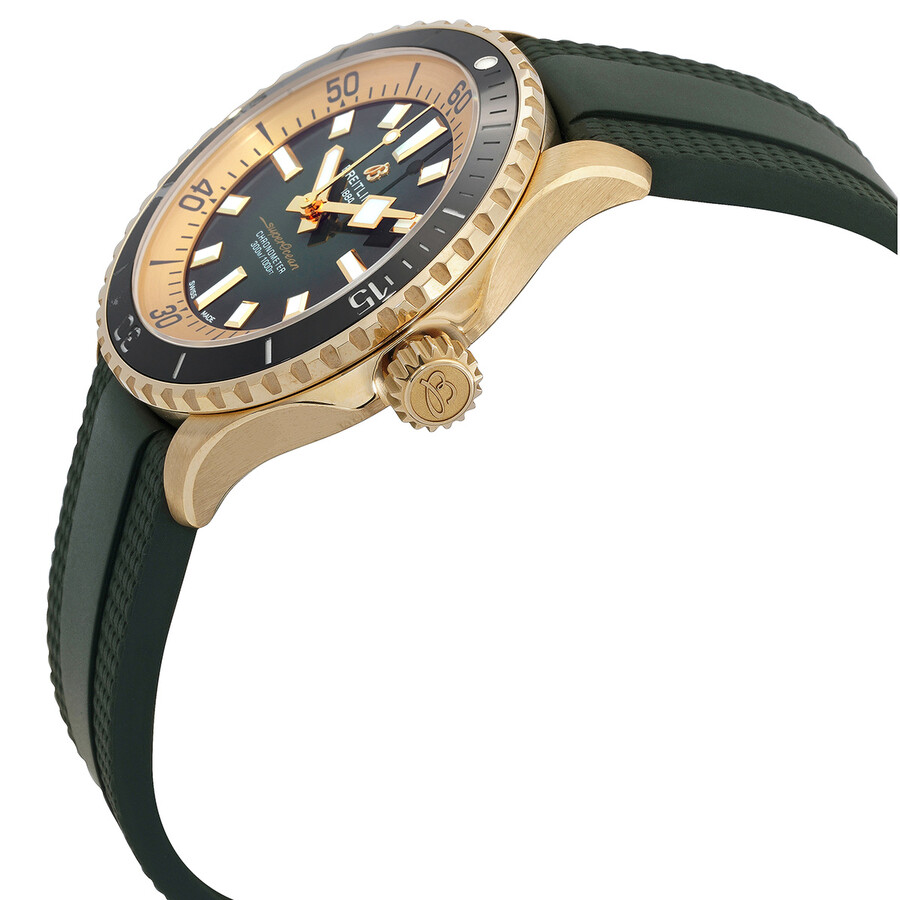 Breitling Superocean Automatic Chronometer Green Dial Men's Watch ...